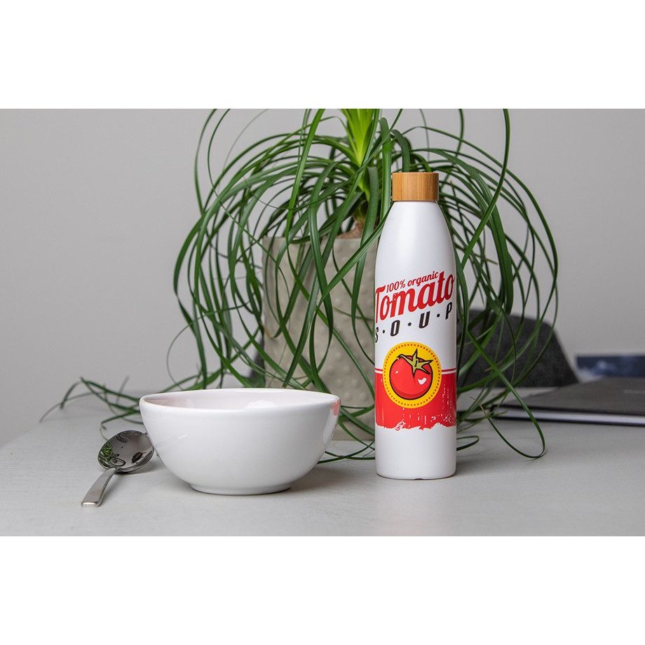 Botella de caña de azúcar y bambú